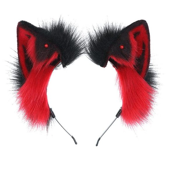 Quісоmр | Accessories | Wolf Ears Tail Costume Headband Fox Ear Tail ...